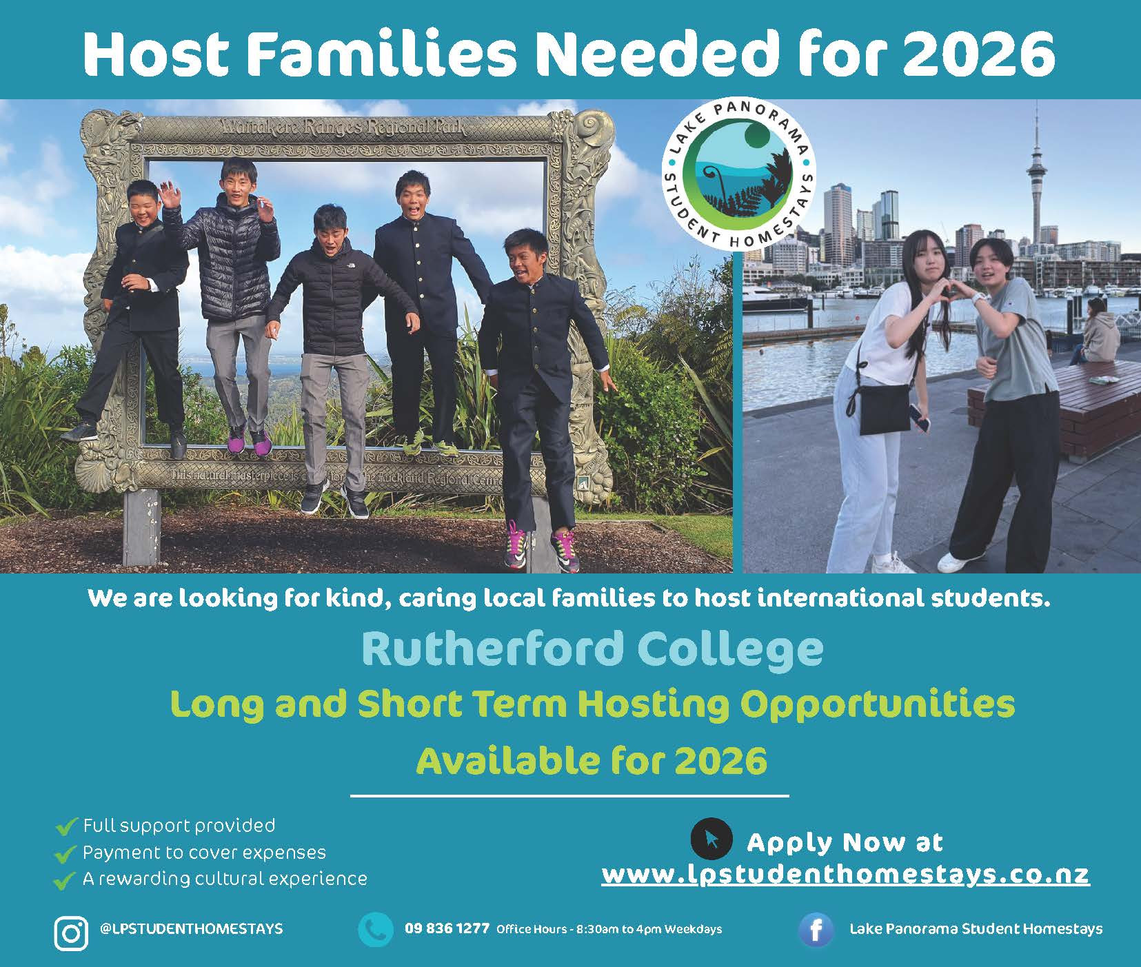 Homestays Needed for 2026 • News • Rutherford College